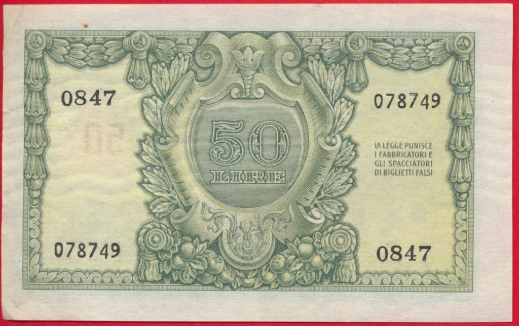 ITALIE - 50 Lire -1951 - FDCollector
