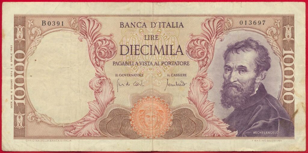 ITALIE - 10000 Lire - 1970 - FDCollector
