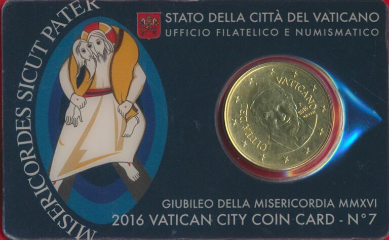 VATICAN - 50 Cent - 2016 Coin Card - FDCollector
