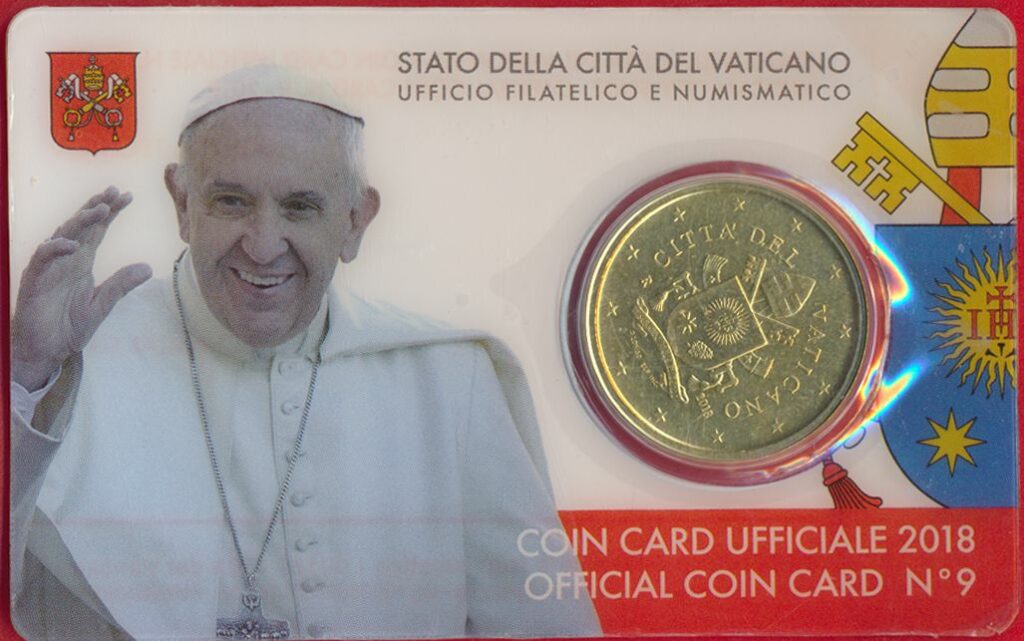 VATICAN - 50 Cent - 2018 Coin Card - FDCollector